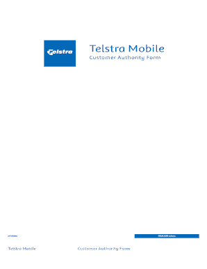Fillable Online Telstra Mobile - Customer Authority Form. Find a form ...