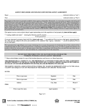 Fillable Online AGENCY DISCLOSURE AND NON-EXCLUSIVE BUYER AGENCY ...