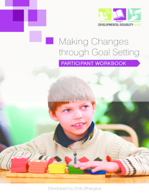 Fillable Online Making Changes through Goal Setting - Developmental ...