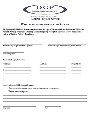 Fillable Online PATIENT PRIVACY NOTICE Fax Email Print - pdfFiller