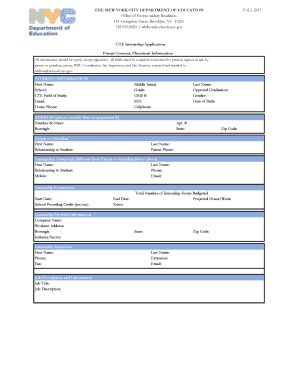 Fillable Online CTE Internship Application - (WBL) Toolkit Fax Email Print - pdfFiller