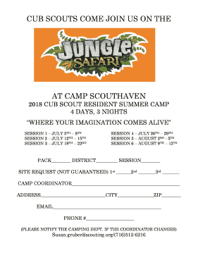 Fillable Online AT CAMP SCOUTHAVEN - wnyscouting.org Fax Email Print ...