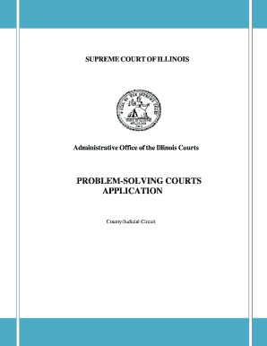Fillable Online PROBLEM-SOLVING COURTS APPLICATION Fax Email Print - pdfFiller