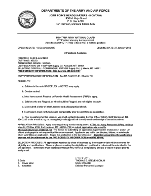 Fillable Online montana national guard hro Fax Email Print - pdfFiller