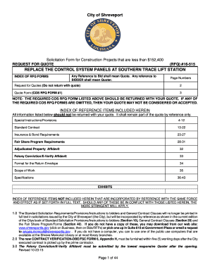 Fillable Online Solicitation Form for Construction Projects that are ...