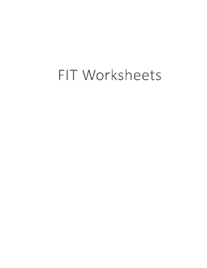 Fillable Online FIT Worksheets - Family Integrity Training Fax Email ...