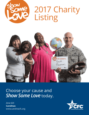 Fillable Online combined federal campaign charities list- pdf documents ...