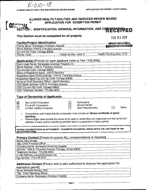 Fillable Online www2 illinois ILLINOIS HEALTH FACILITIES AND SERVICES ...