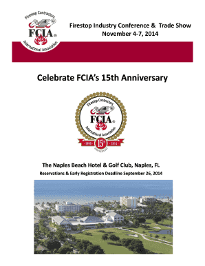 Fillable Online 2014 FCIA FIC Registration Form - Firestop Contractors ...