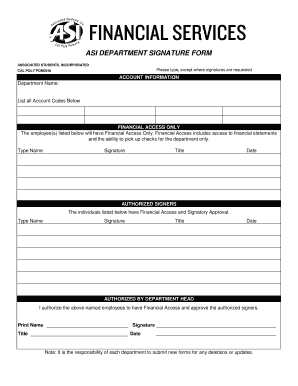 Fillable Online ASI Department Signature Form. ASI Department Signature ...