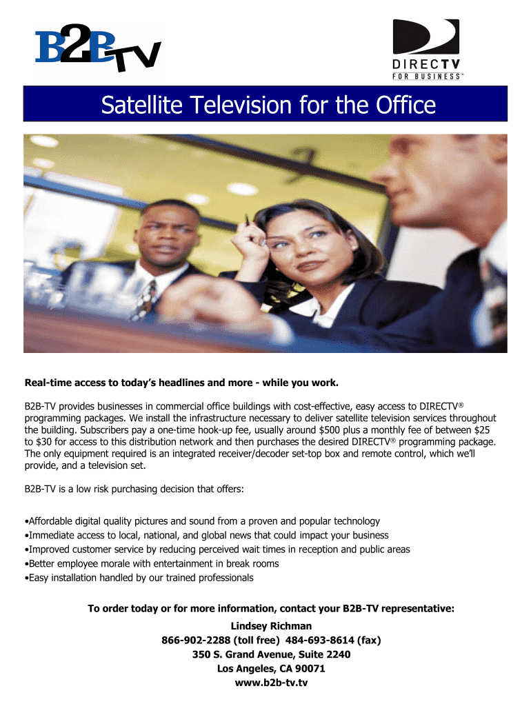 Fillable Online Satellite Television for the Office - b2b-tv.tv Fax ...