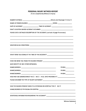 Fillable Online Witness Statement - HCRA Paddler Fax Email Print ...