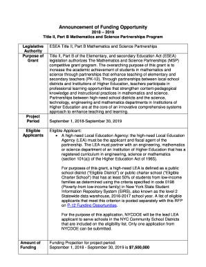 Fillable Online ESEA Title II, Part B Mathematics and Science ...