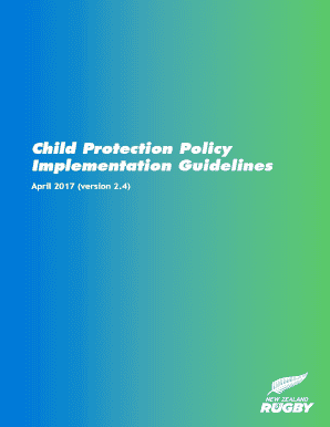 Fillable Online Child Protection Policy Implementation Guidelines ...