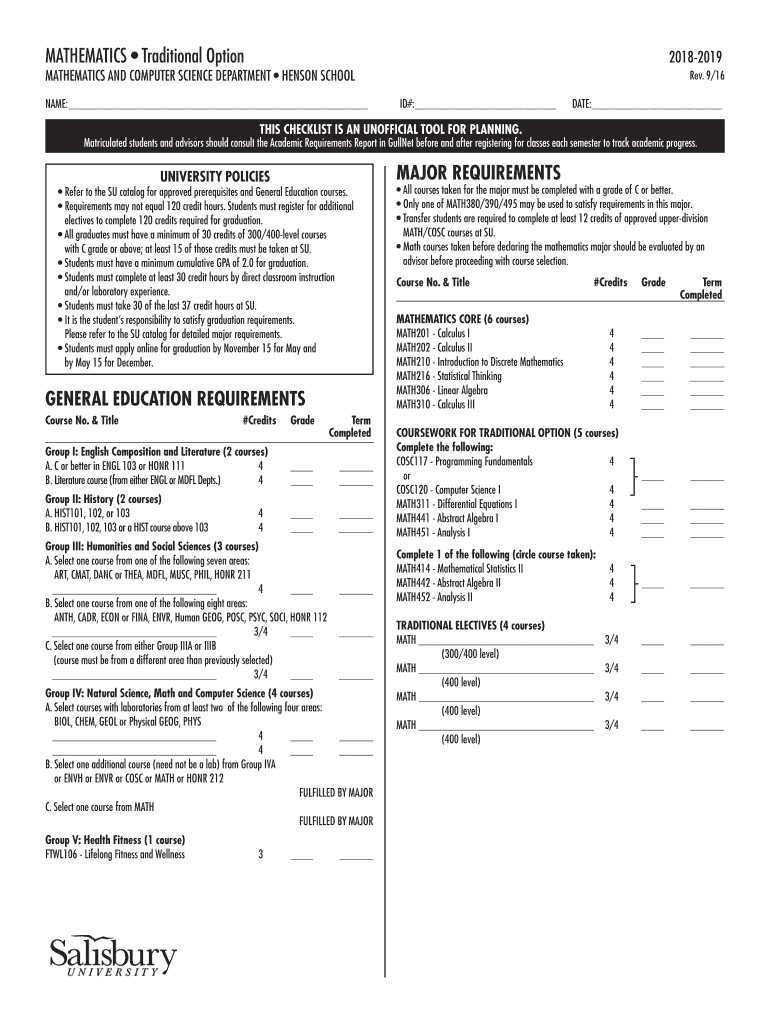 Fillable Online Mathematics. Checklist Fax Email Print - pdfFiller