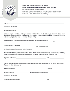 Fillable Online hEALTh bENEFITS ENROLLMENT and/or ChANgE FORM - NJ.gov ...