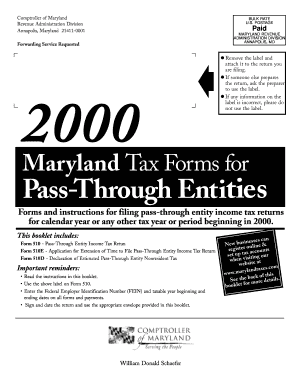 Fillable Online Forms and instructions for filing pass-through entity ...