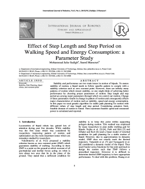 Fillable Online Effect of Step Length and Step Period on Walking Fax ...