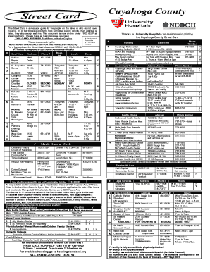 Fillable Online This Street Card is a resource guide for the people on ...