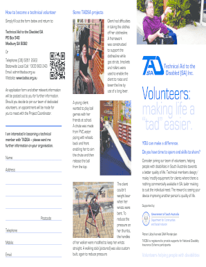 Fillable Online How to become a technical volunteer Fax Email Print ...