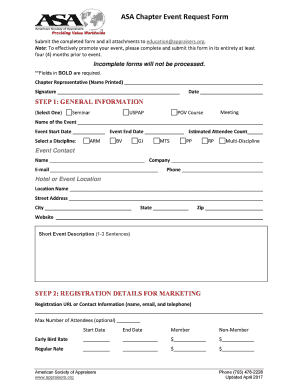 Fillable Online Chapter Event Request Form.doc Fax Email Print - pdfFiller