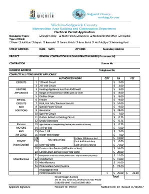 Fillable Online MABCD Form #2 - Electrical Permit Application. MABCD ...