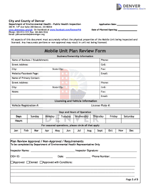 Department Of Environmental Health - Public Health Inspection - Fill ...