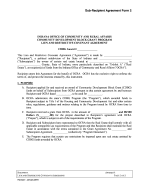 Fillable Online CDBG Award # Fax Email Print - pdfFiller