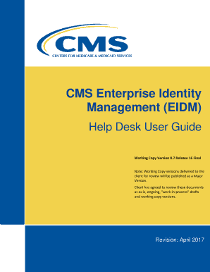 Fillable Online CMS EIDM Help Desk User Guide Fax Email Print - pdfFiller