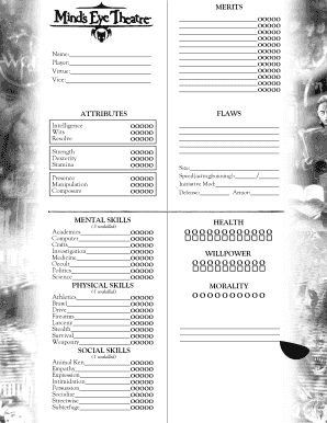 Fillable Online NWoD MET Sheet Fax Email Print - pdfFiller