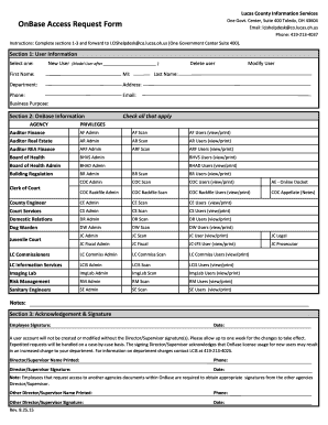 Fillable Online OnBase Access Request Form Fax Email Print - pdfFiller