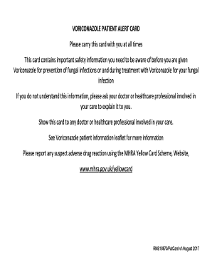 Fillable Online PATIENT ALERT CARD Please carry this card ... Fax Email ...