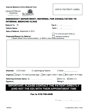 Fillable Online generic referral form Fax Email Print - pdfFiller