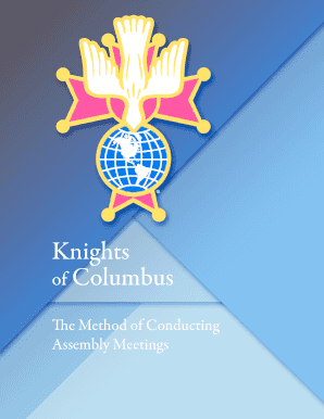 Fillable Online Assembly Report Forms Booklet - KofC.org Fax Email ...
