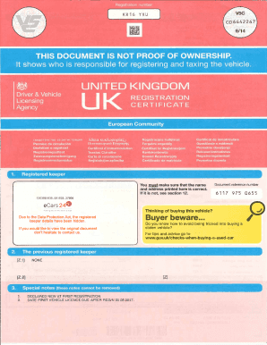 Fillable Online Registered keeper Fax Email Print - pdfFiller