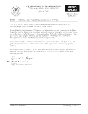 Fillable Online 8240.36N, Flight Inspection Report Processing System ...