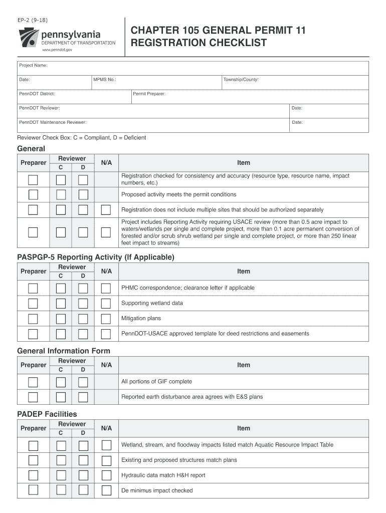 Fillable Online OTHER BMPS BMP WORkSHEET CHECkLIST - PennDOT Fax Email ...