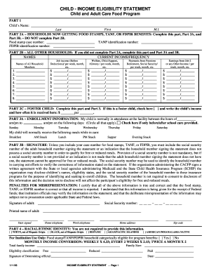 Fillable Online Income Eligibility Statement -Child .doc Fax Email ...