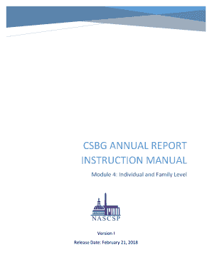 Fillable Online CSBG Annual report instruction manual. Module 4 Fax ...