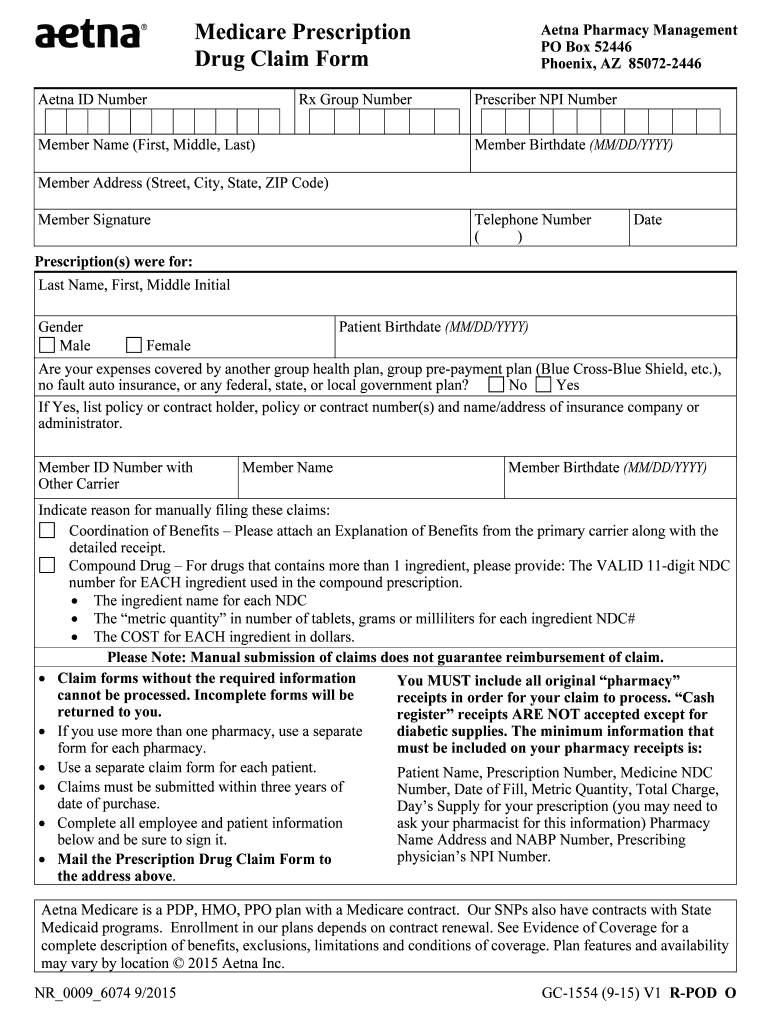 Fillable Online rx-paper-claim-form-GC-1554EN. Accessible Pdf Fax Email ...