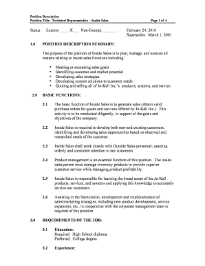 Fillable Online Position Description Position Title: Technical ... Fax ...