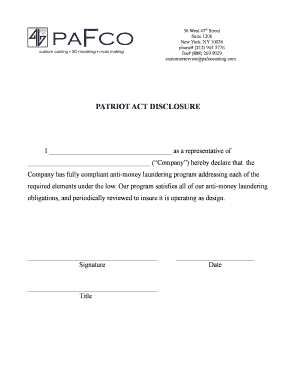 Fillable Online pafco casting Fax Email Print - pdfFiller