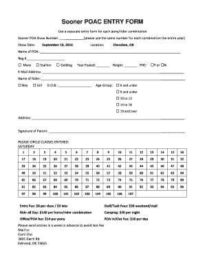 Fillable Online sooner poac Fax Email Print - pdfFiller