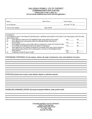 Fillable Online 2018 COMMISSIONER APPLICATION.doc Fax Email Print ...