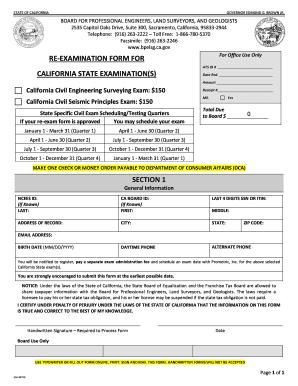 Fillable Online RE-EXAMINATION FORM FOR Fax Email Print - pdfFiller