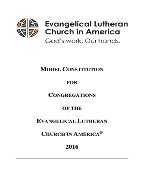 Fillable Online The Model Constitution for Congregations of the ...