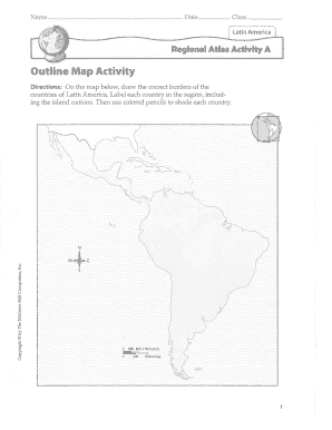 Fillable Online Outline Map Activity - Burnet Middle School Fax Email ...