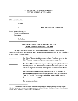 Fillable Online Proposed Consent Decree - Exhibit 4 Fax Email Print ...