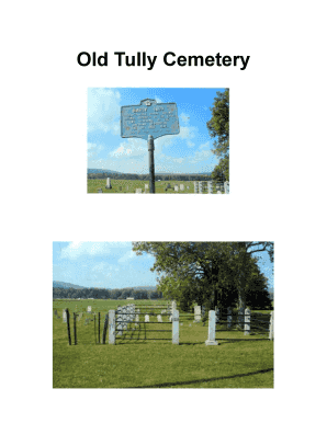 Fillable Online Old Tully Cemetery - Tully Area Historical Society Fax ...