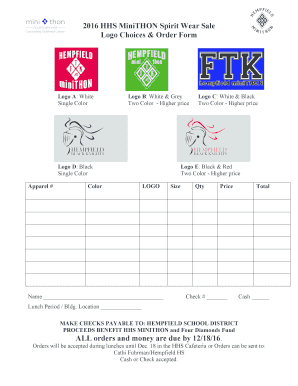 Fillable Online Logo Choices & Order Form Fax Email Print - pdfFiller